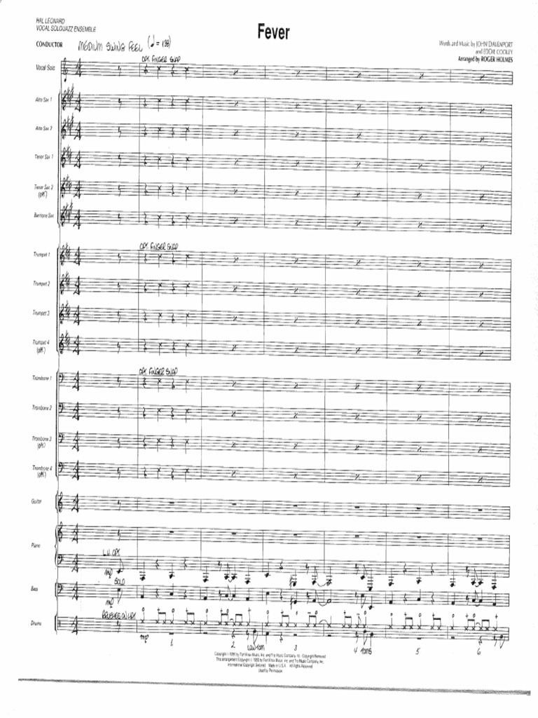 Fever - SCORE Only | PDF