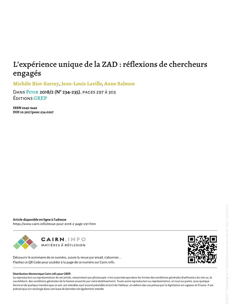 Experience de La ZAD | PDF