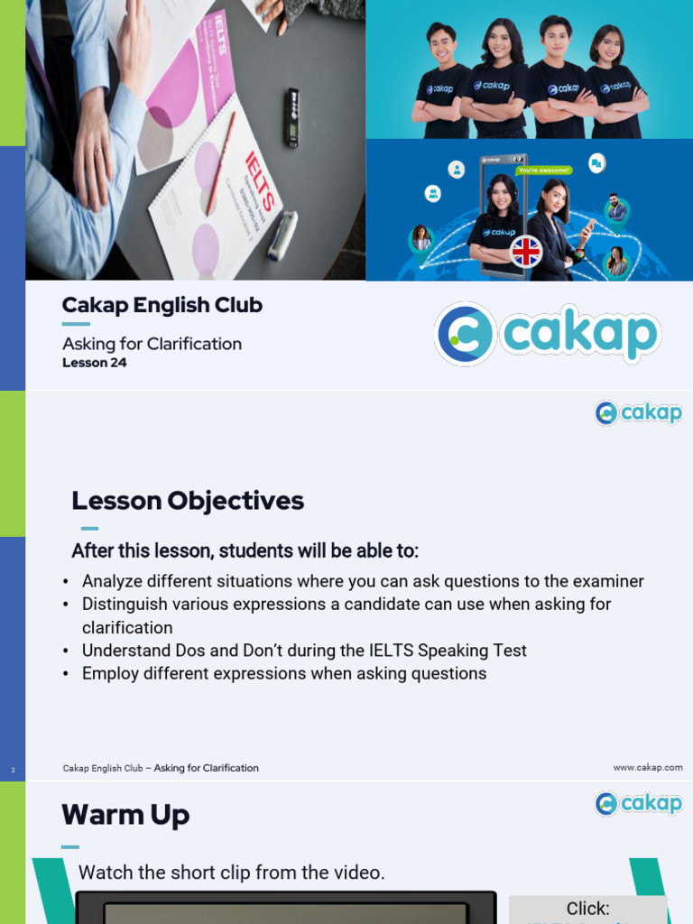 Lesson 24. Asking For Clarification | PDF | Question | International ...