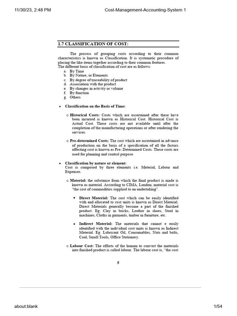 Cost-Management-Accounting-System 1 | PDF