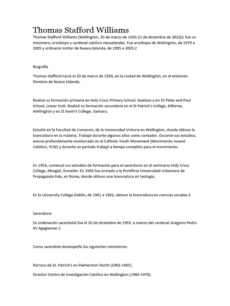 Thomas Stafford Williams | PDF | Organizaciones cristianas | Iglesia ... Thomas Stafford Williams | PDF | Organizaciones cristianas | Iglesia ...