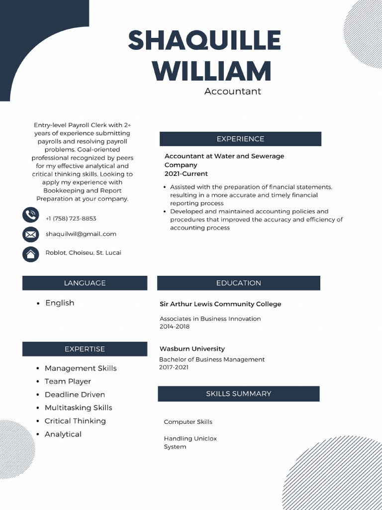 White Simple Student CV Resume | PDF