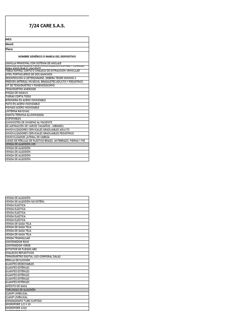 F-ga-002 Formato de Recepcion de Insumo y Disp Medicos | PDF | Oxígeno | Cuidado de la salud