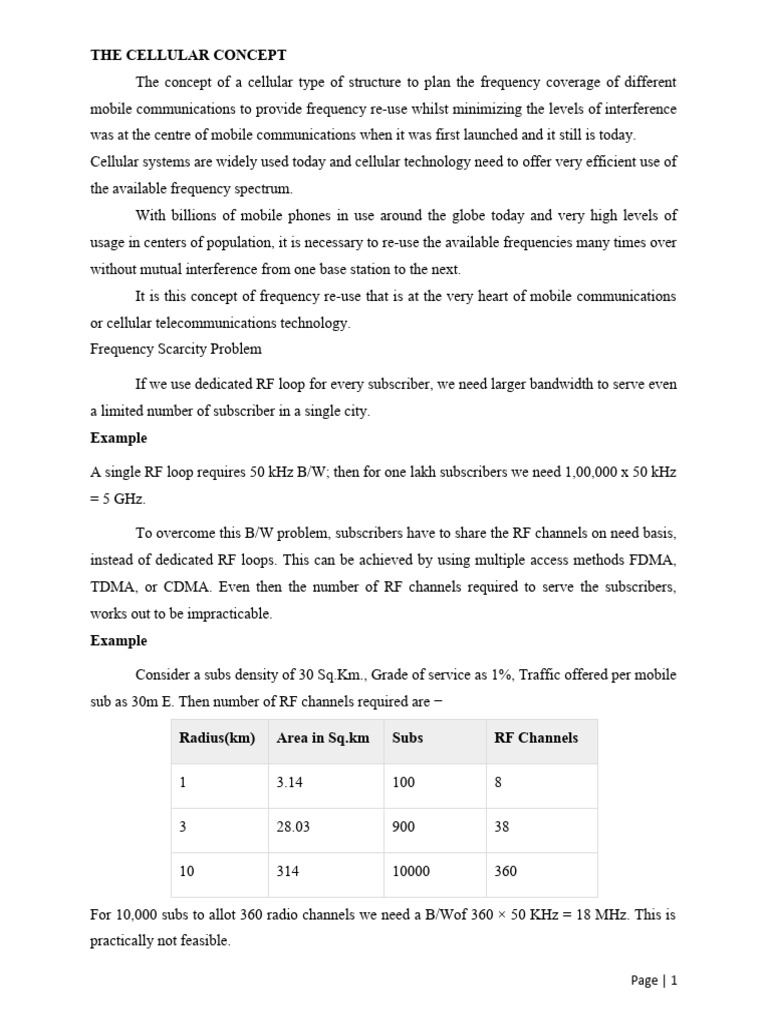 2 The Cellular Concept | PDF | Cellular Network | Electrical Engineering