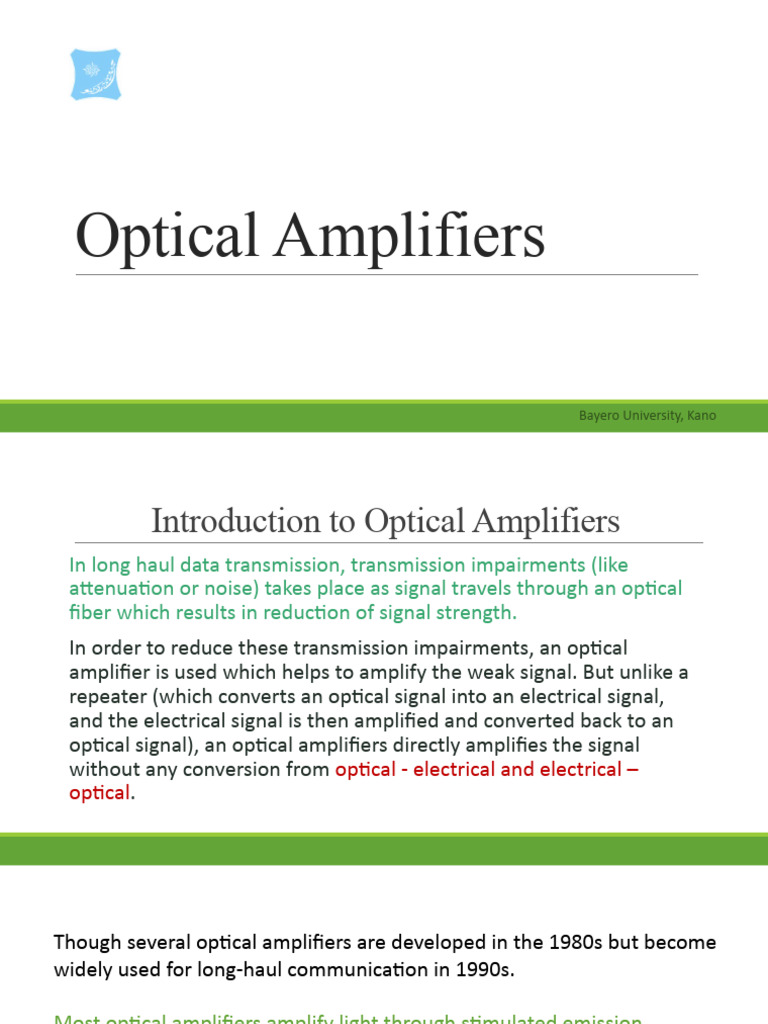 Optical Amplifiers 2 | PDF