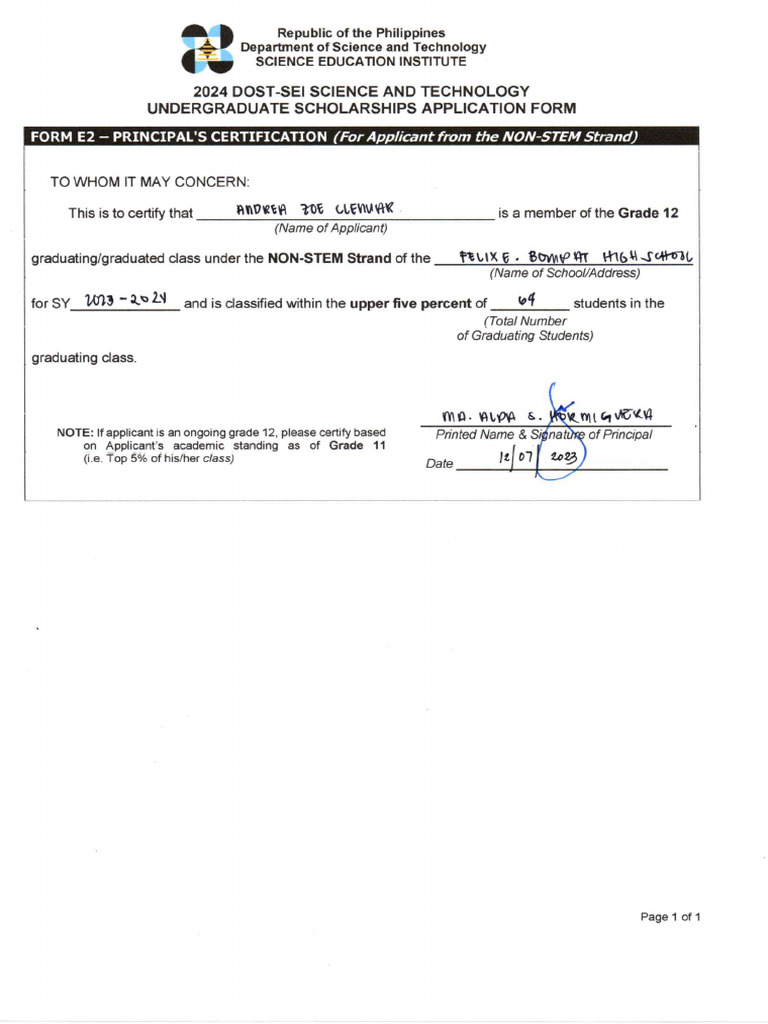 Clenuar - Form E2 | PDF