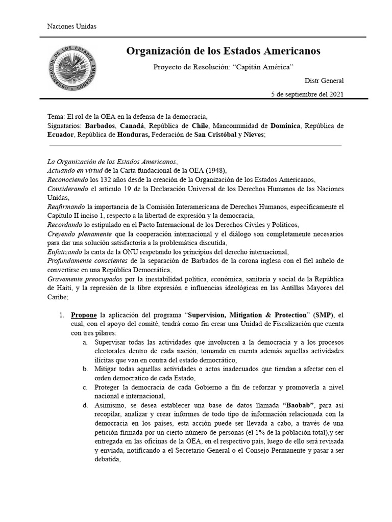 Proyecto de Resolución Mun Ejemplo | PDF | Democracia | Ideologías ... Proyecto de Resolución Mun Ejemplo | PDF | Democracia | Ideologías ...