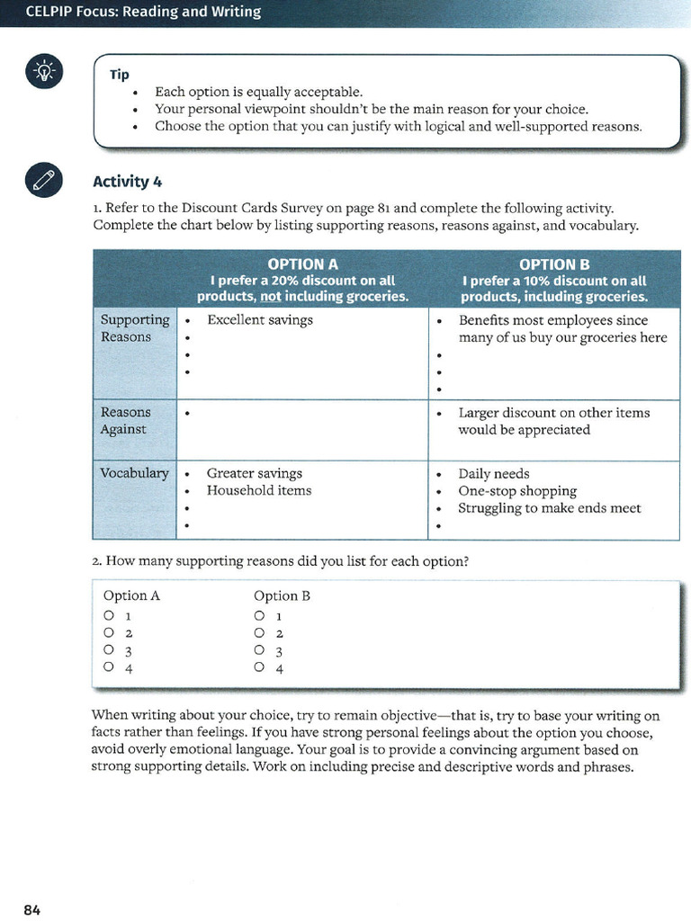 Celpip Focus Reading and Writing - 91 131 | PDF