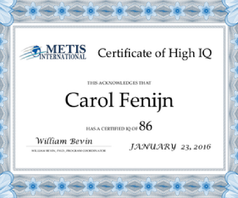 Iq Certificate Pdf