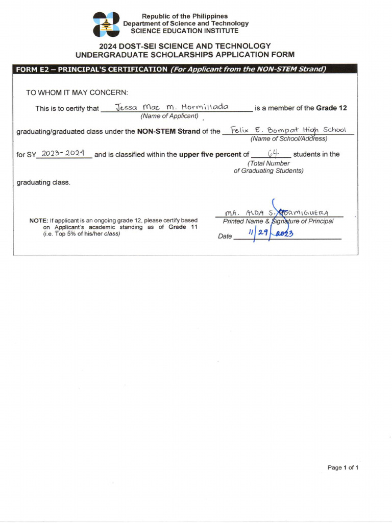 Hormillada - Form E2 | PDF