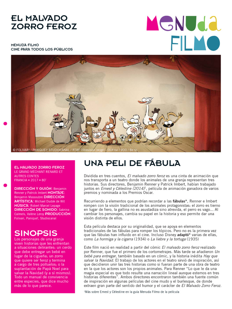 Fábulas Animadas: El Zorro Feroz | PDF | Animación | Fábula