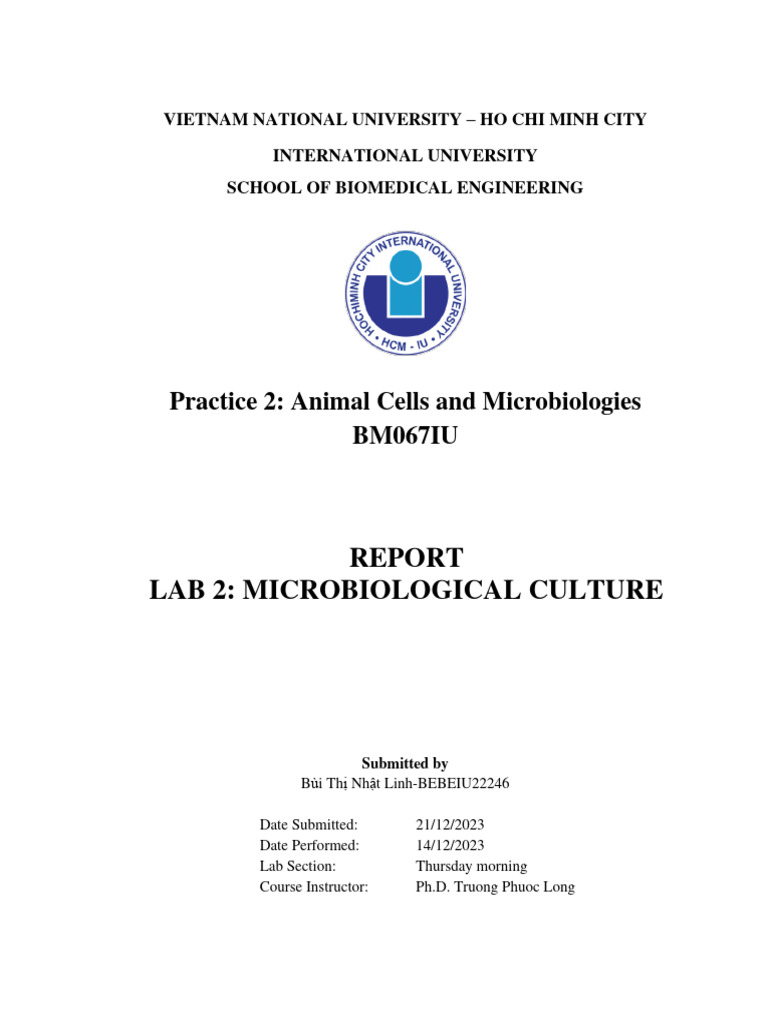 Lab 2B Off | PDF | Microbiology | Laboratories