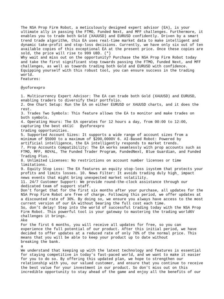 NSA Prop Firm Guide | PDF