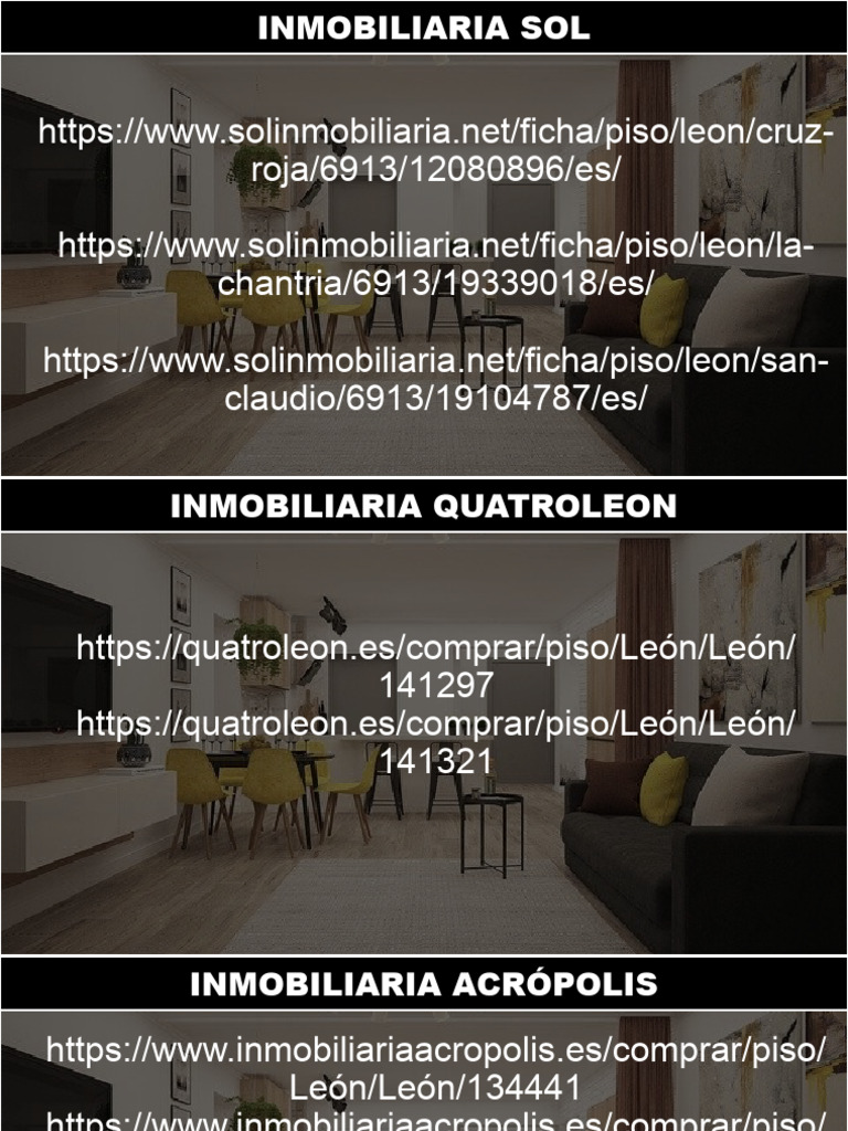Pisos en Venta en León: Listado Completo | PDF | Negocios