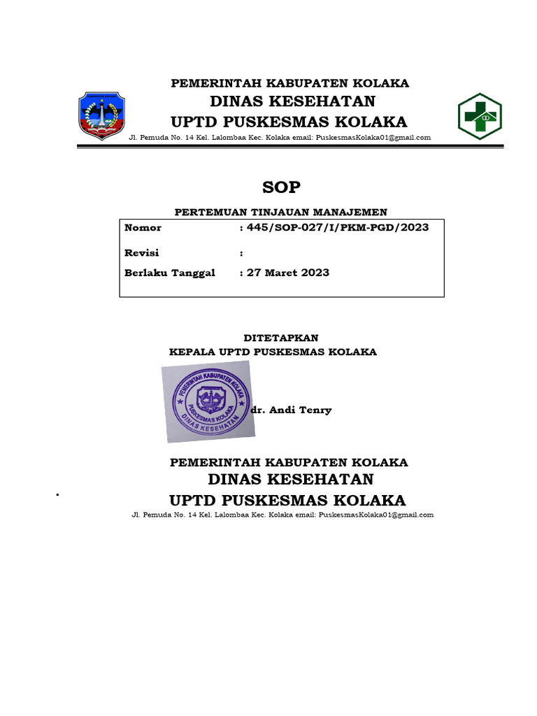 1.6.1. B Sop RTM | PDF | Karier & Perkembangan