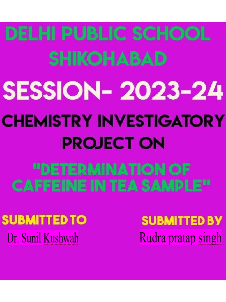 Class 11th Inevestigatory Project File Rudra | PDF