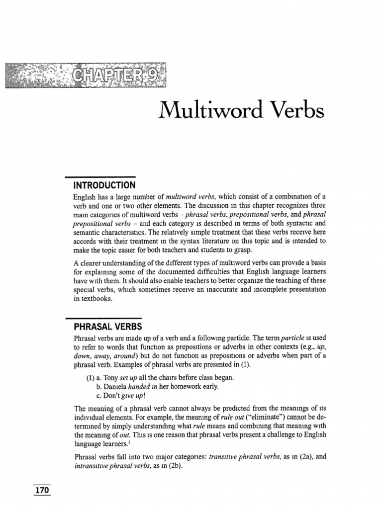 Multiword Verbs | PDF | Preposition And Postposition | Verb Multiword Verbs | PDF | Preposition And Postposition | Verb