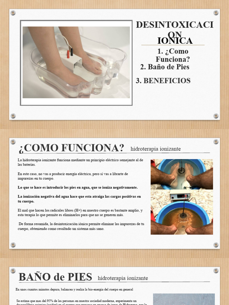 PPT - RETIRO CORT HILO - TERAPIA de PIES DESIONIZANTE | PDF | Ion | Agua