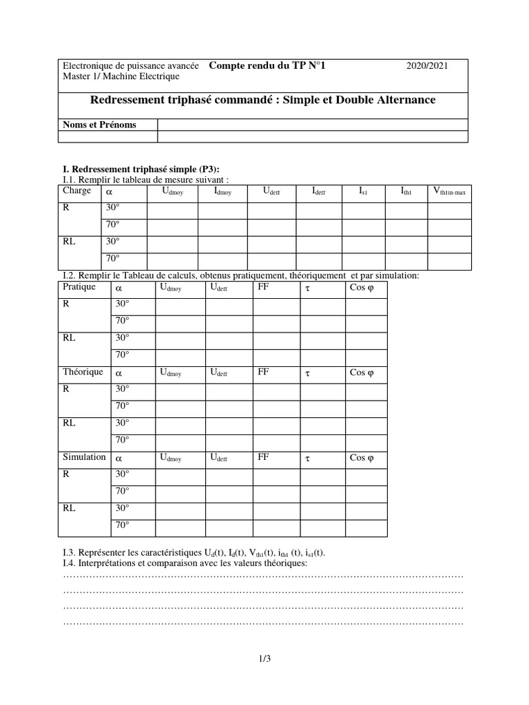 Compte Rendu Du TP N1 | PDF