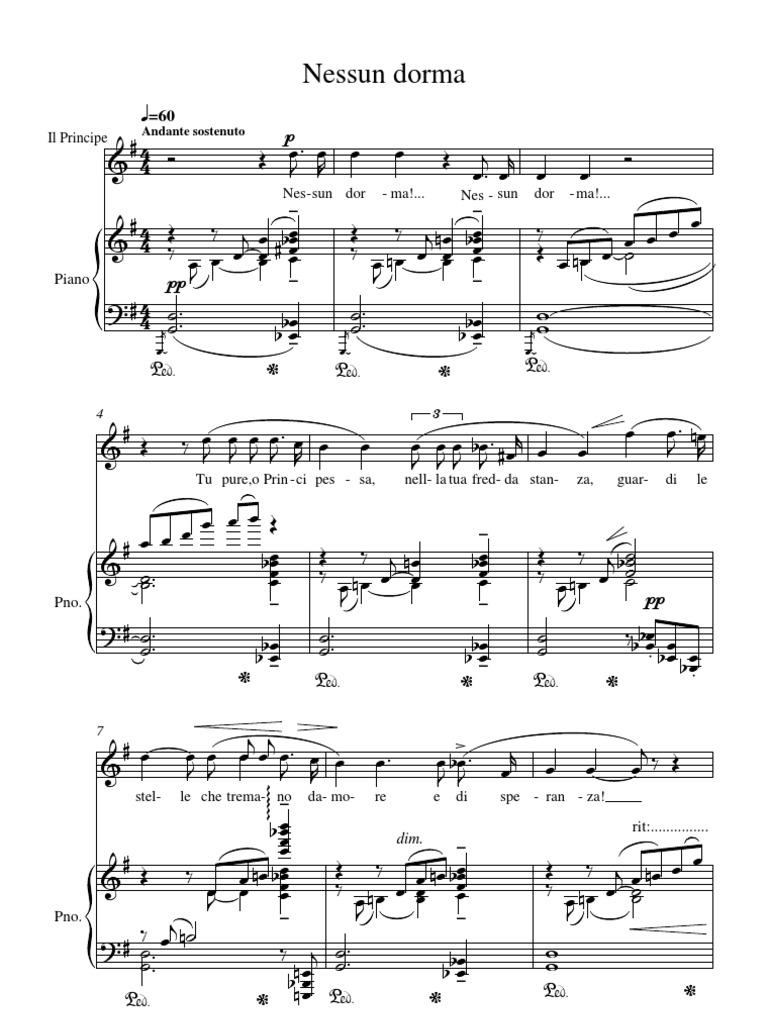 Nessun Dorma | PDF