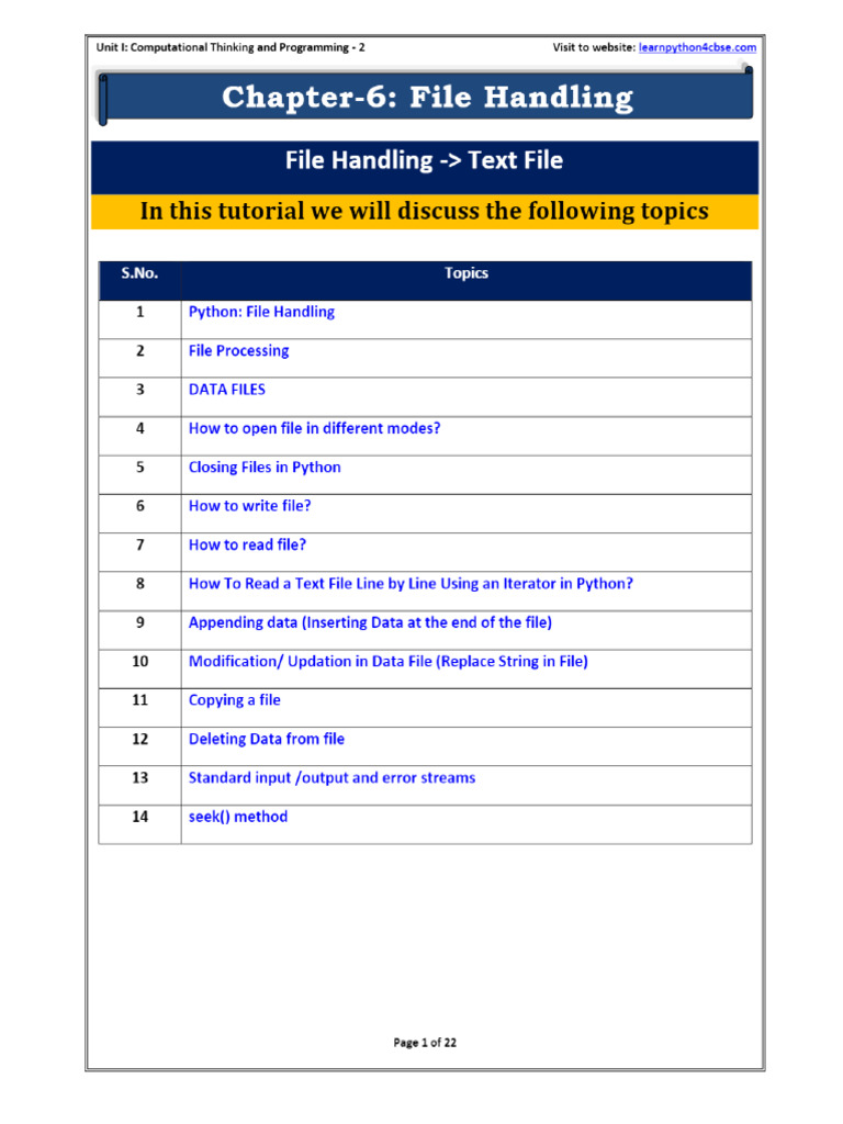 6. Data File Handling_ Working with Text files | PDF