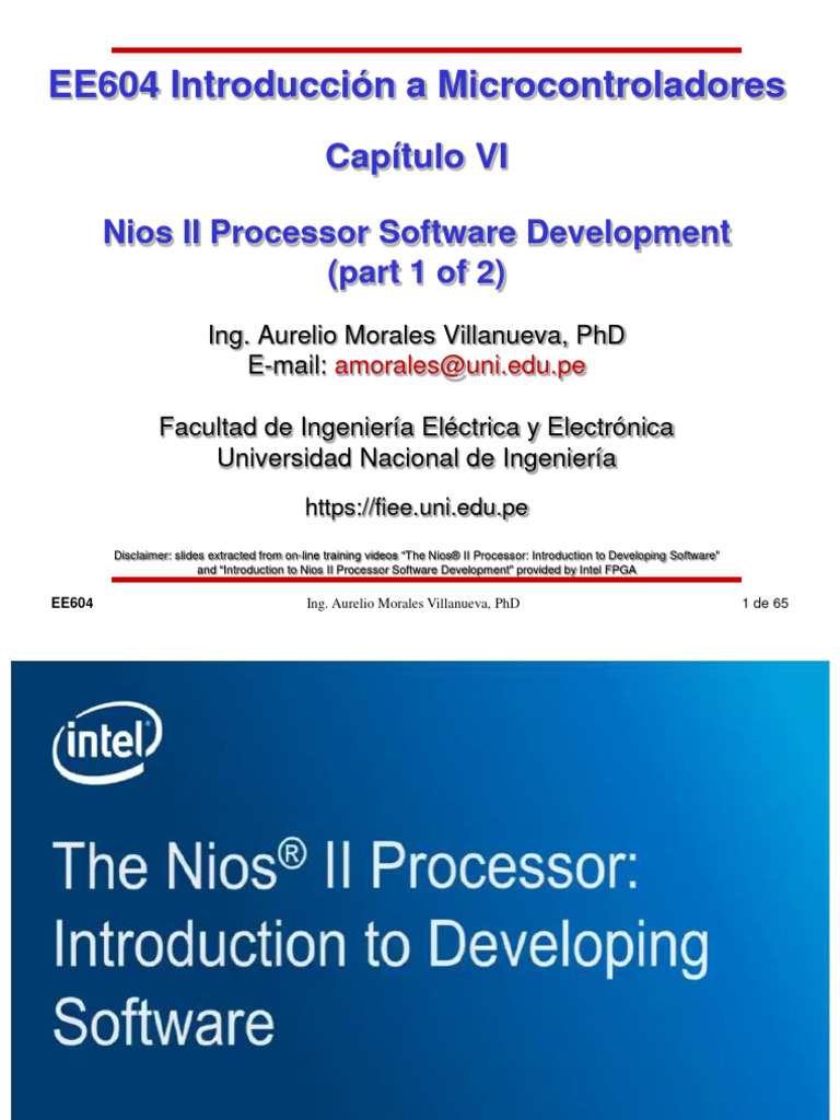 CH 06 Nios II Processor Software Development 1de2 | PDF | Intel | Office Equipment