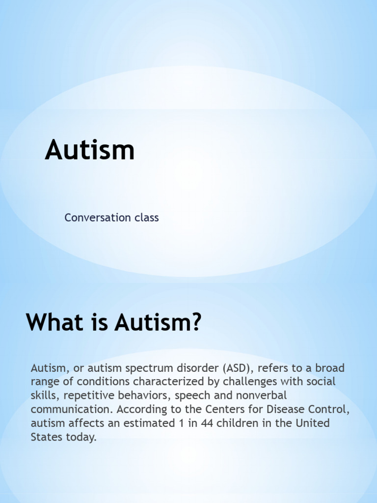 Autism | PDF | Autism Spectrum | Causes Of Death