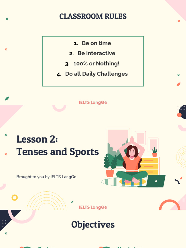 Lesson 2 | Download Free PDF | Sports | Verb