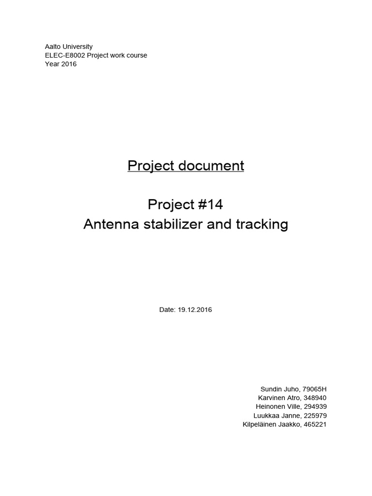 AEE-2016-14-FinalReport Antenna Stab | Download Free PDF | Rotation Around A Fixed Axis ...