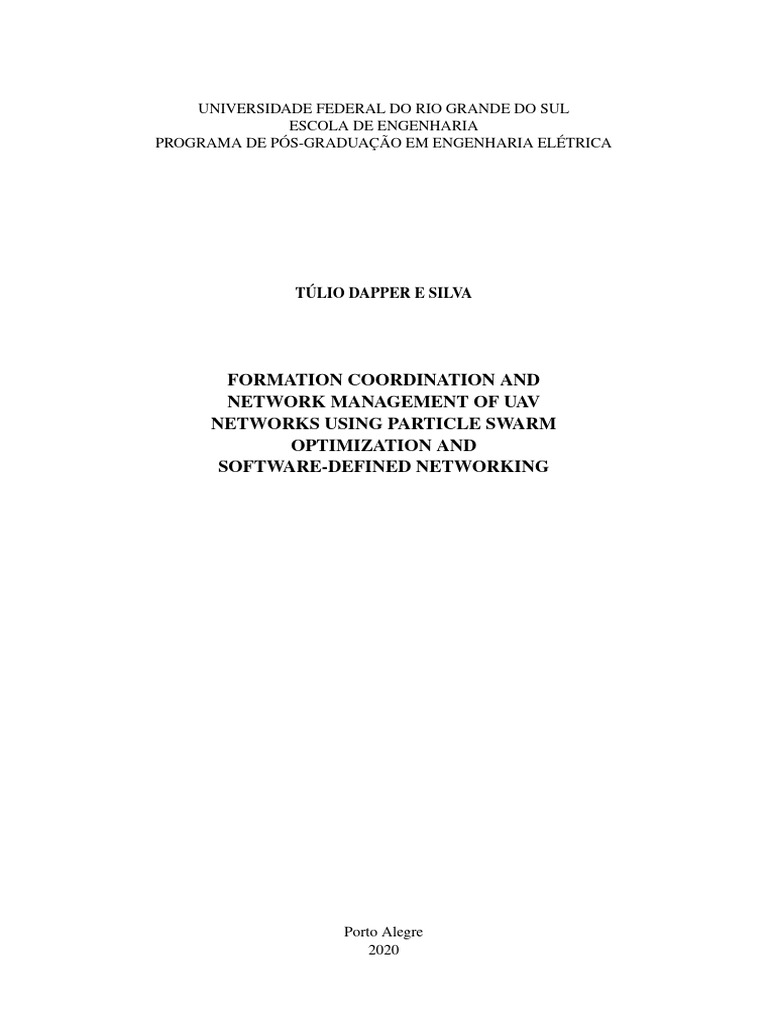 Formation Coordination and Network Management of Uav Networks Using Particle Swarm Optimization ...
