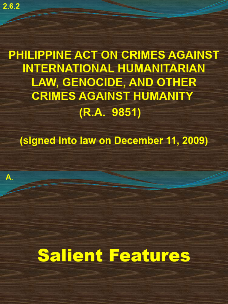 Ra 9851 | Download Free PDF | Genocides | International Humanitarian Law