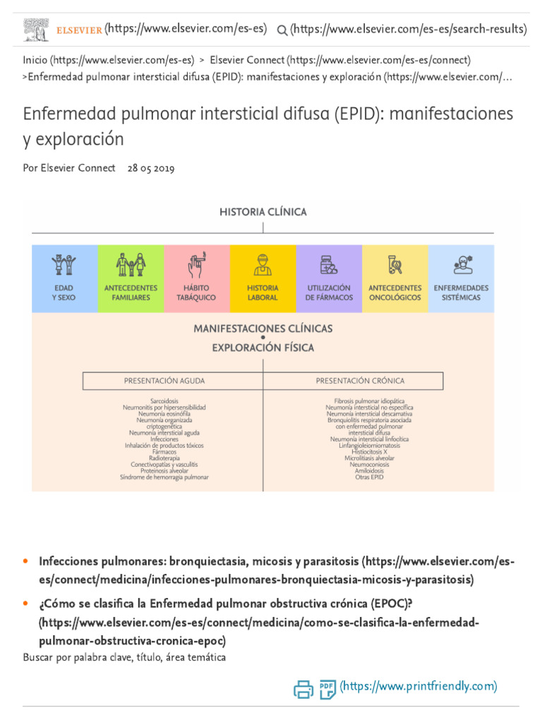 Enfermedad pulmonar intersticial difusa (EPID)_ manifestaciones y exploración | PDF ...
