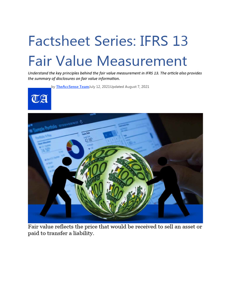 IFRS 13 Fair Value Measurement Guide | PDF | Fair Value | Valuation (Finance)