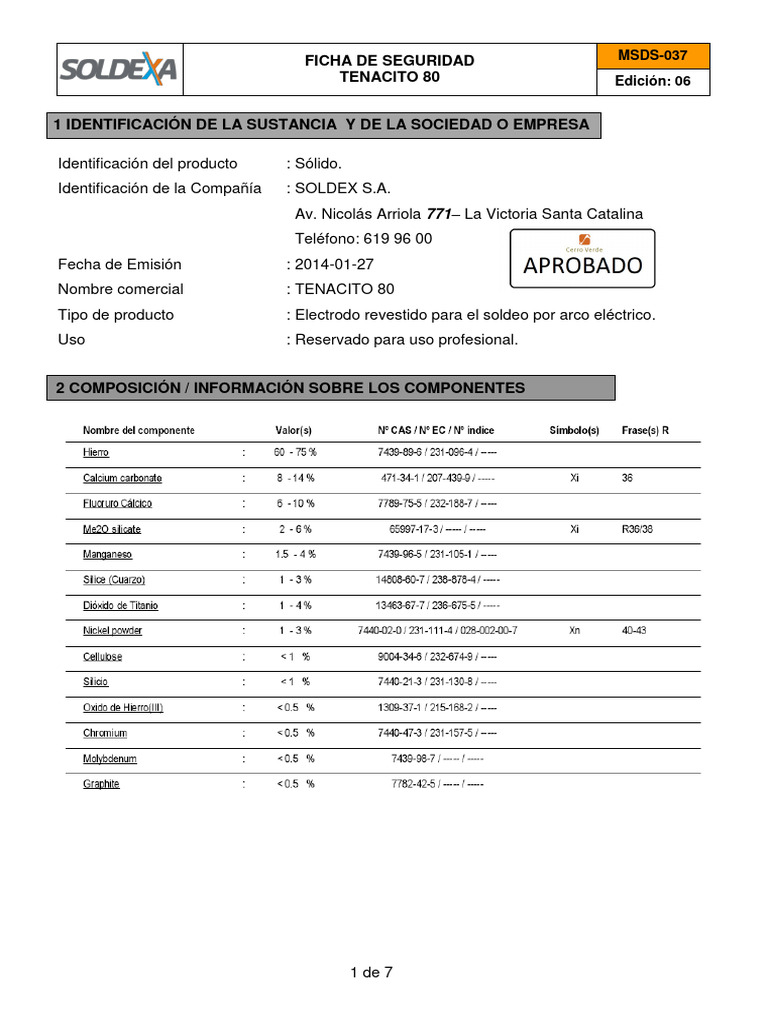 Tenacito 80 | PDF | Soldadura | Construcción