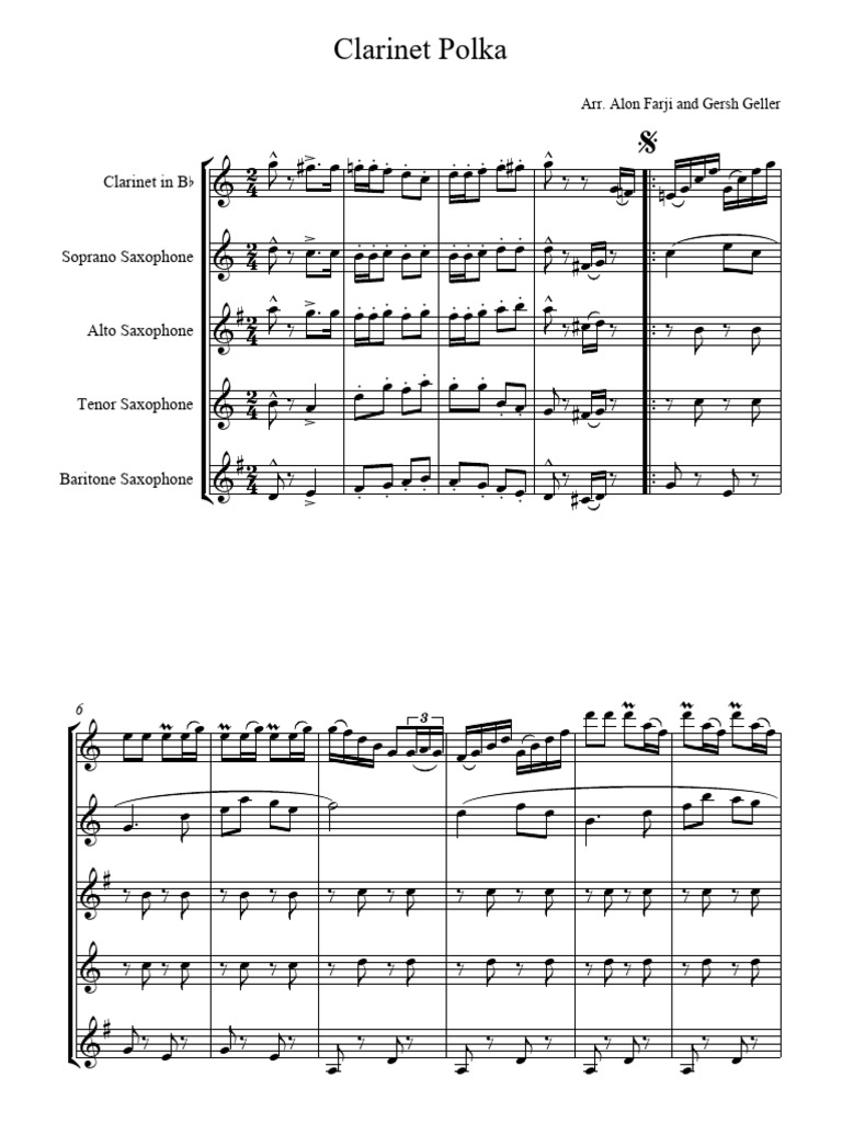 Clarinet Polka Score | PDF