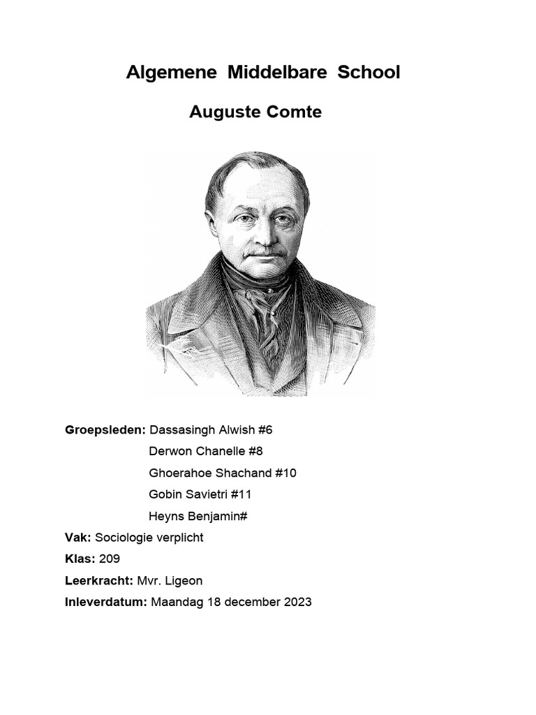 Auguste Comte | PDF