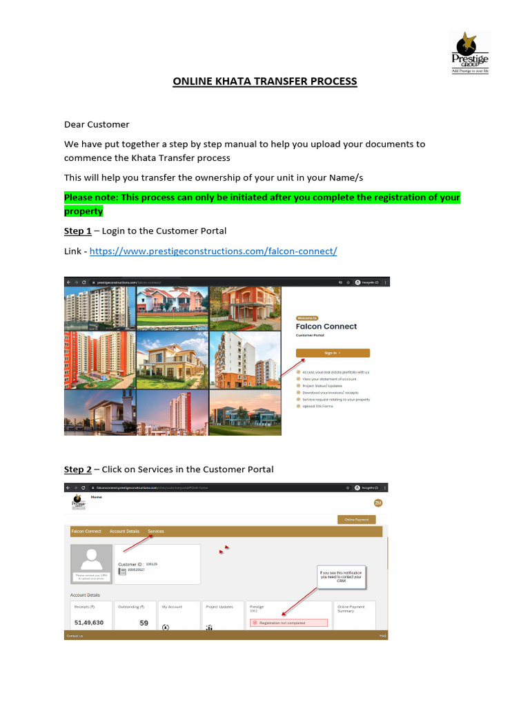 Online Khata Transfer Guide | PDF | Receipt | Deed