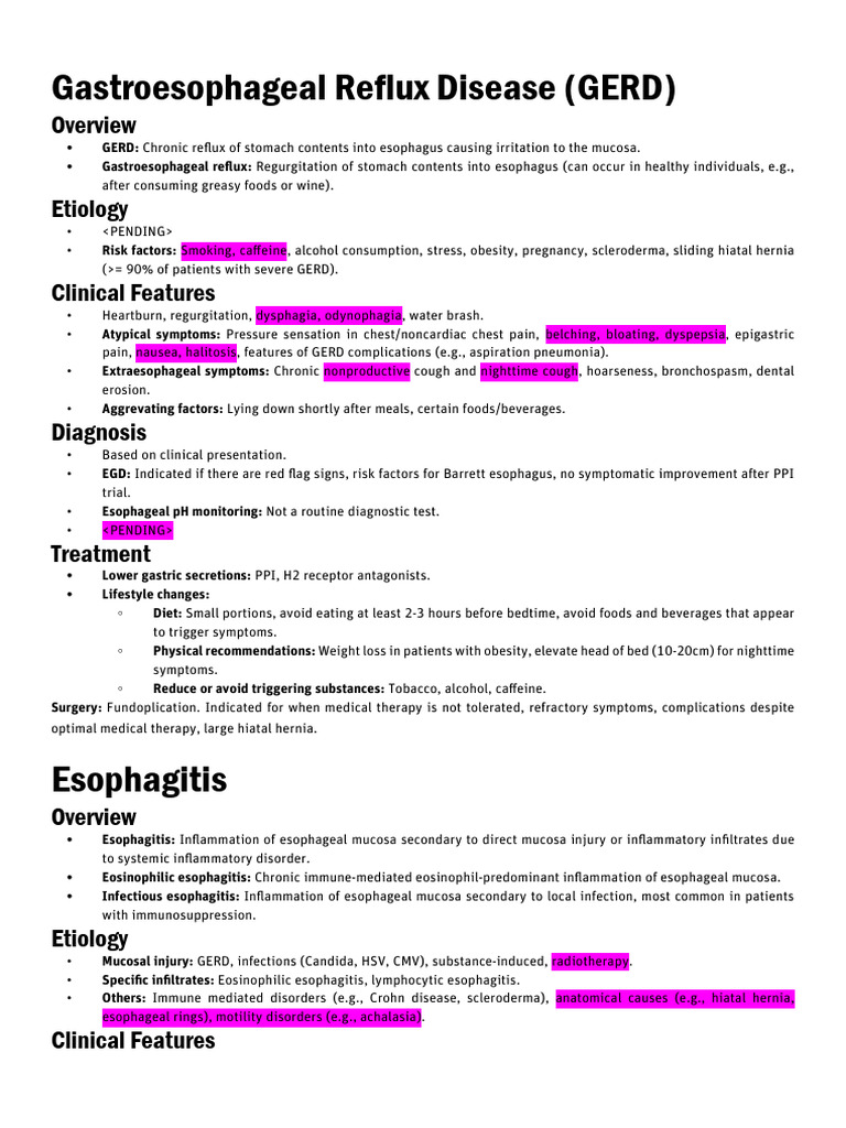 GI Review | PDF | Gastroesophageal Reflux Disease | Esophageal Cancer