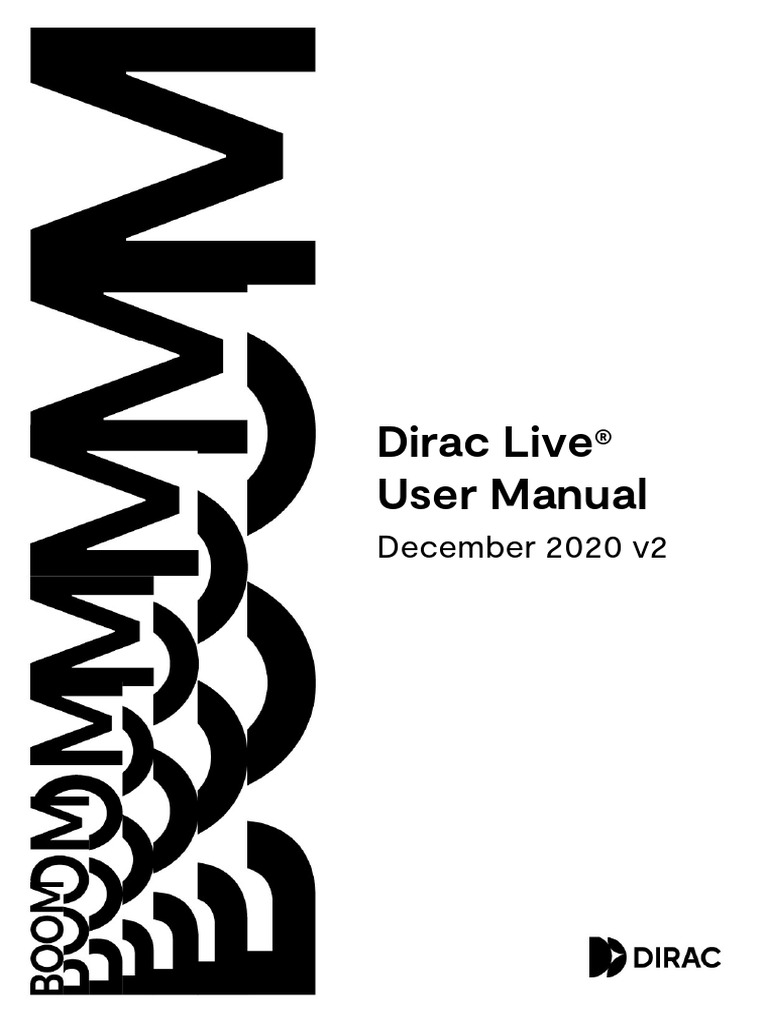 Dirac Live User Manual 16 Dec | PDF | Microphone | Loudspeaker
