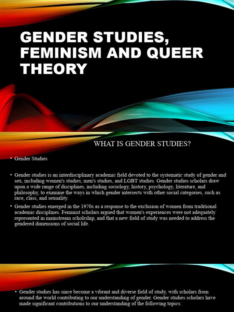 Gender Studies, Feminism, and Queer Theory | PDF | Gender Studies ...