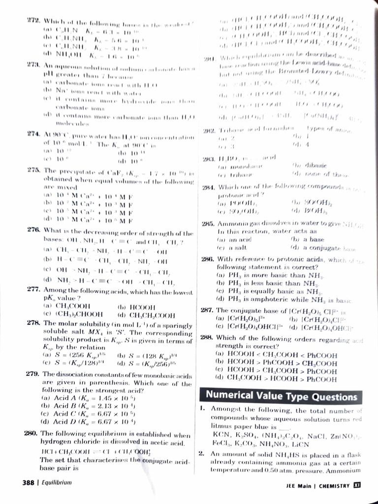Ionic Equilibrium Module Jee | PDF | Acid Dissociation Constant | Ph