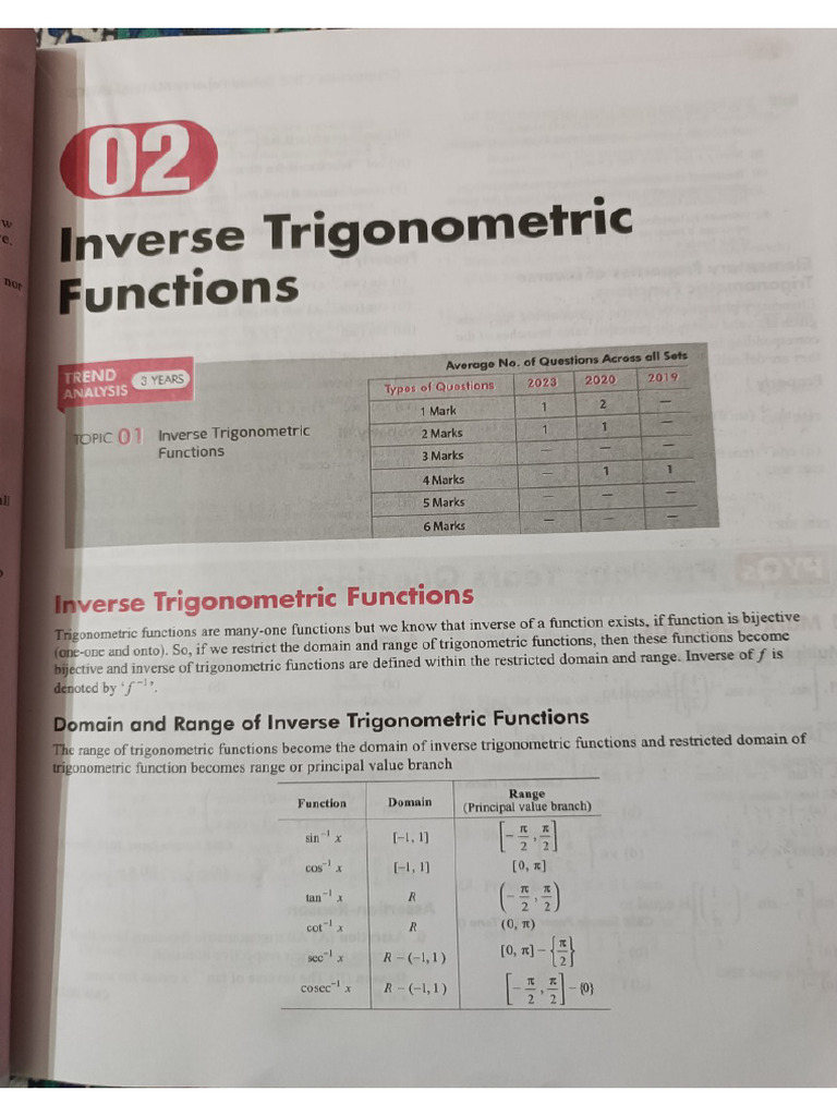 Inverse Trigonometry Function .... | PDF Inverse Trigonometry Function .... | PDF