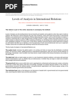 Levels of Analysis in IR Explained | PDF | International Relations ...