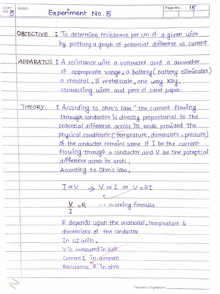 Class 12 Physics Lab Experiments Guide | PDF | Voltage | Physical ...