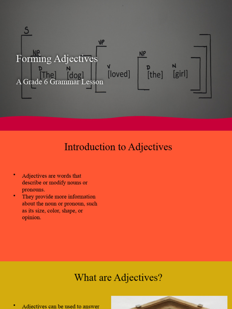 Adjective Basics - A Slide Deck Overview (Autosaved) | PDF | Adjective ...
