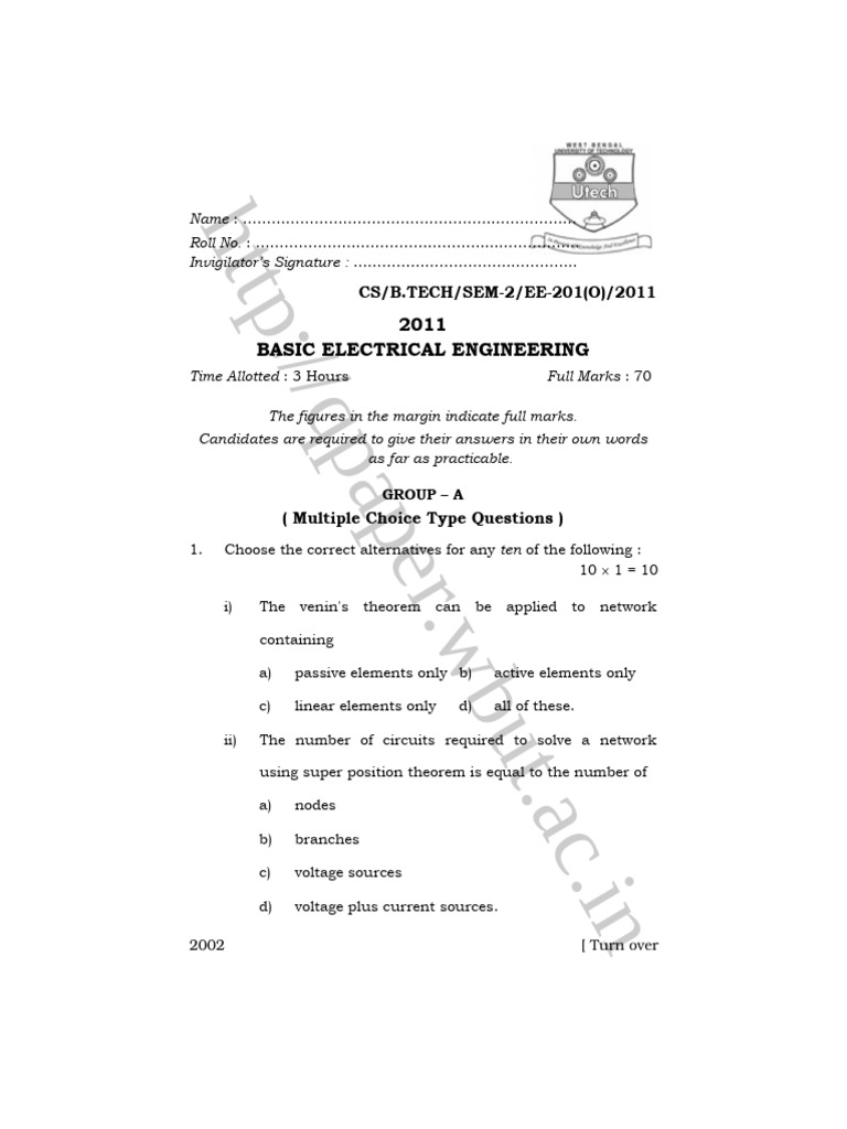 Ee 201 PDF | PDF | Voltage | Metrology