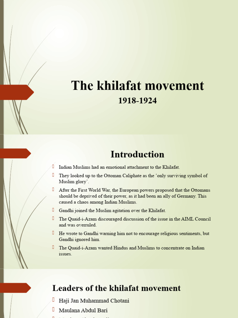 The Khilafat Movement | PDF | Indian Nationalism | Politics Of India