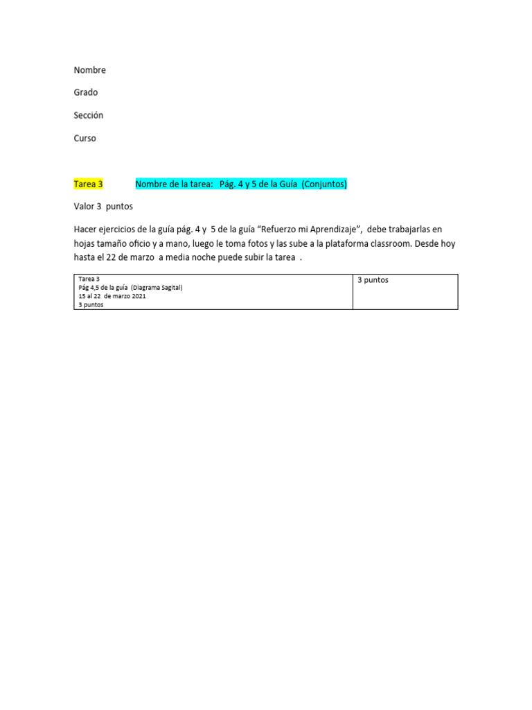 Tarea 3: Ejercicios de Conjuntos | PDF | Crecimiento personal y ...