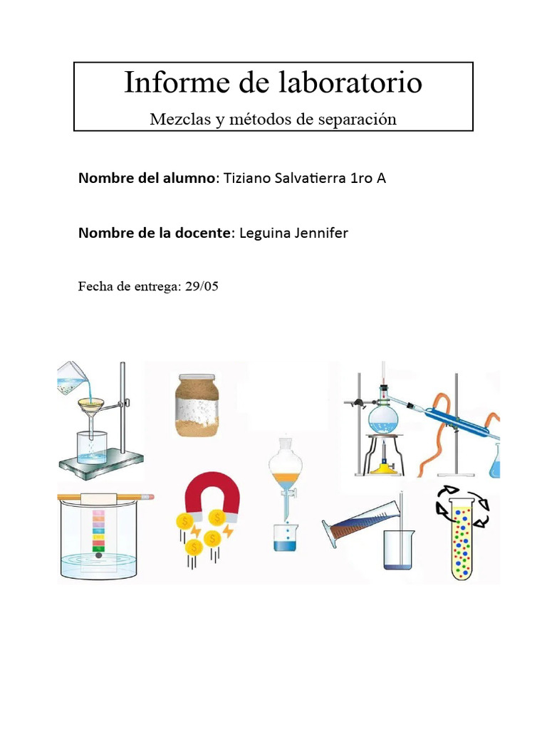 Laboratorio1 Tizi | PDF | Mezcla | Cromatografía