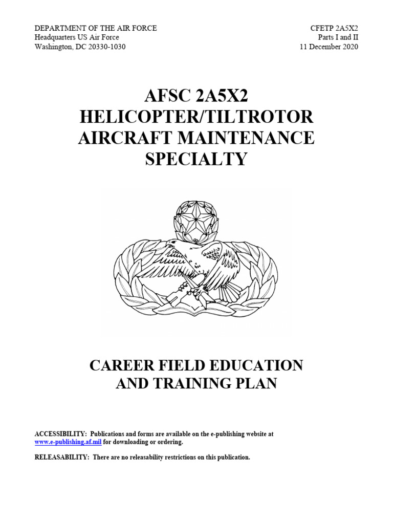 Helicopter Maintenance CFETP Guide | PDF | Journeyman
